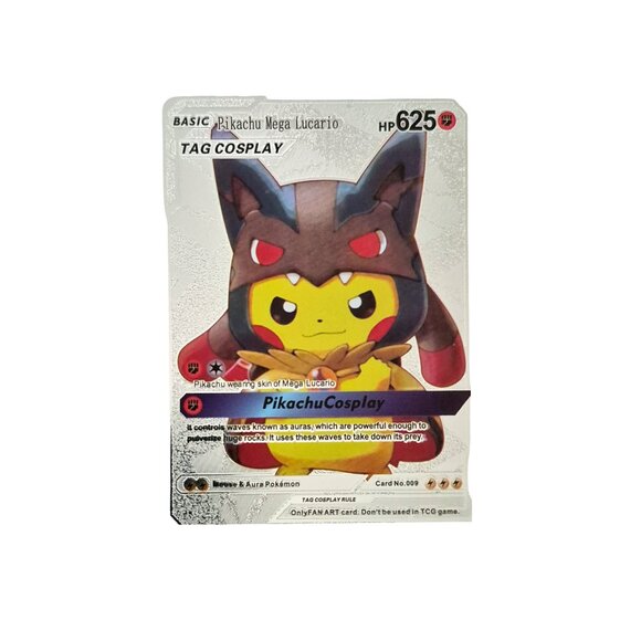 Pokemon | Toys | Pikachu Mega Lucario Cosplay Fan Art Pokmon Card ...